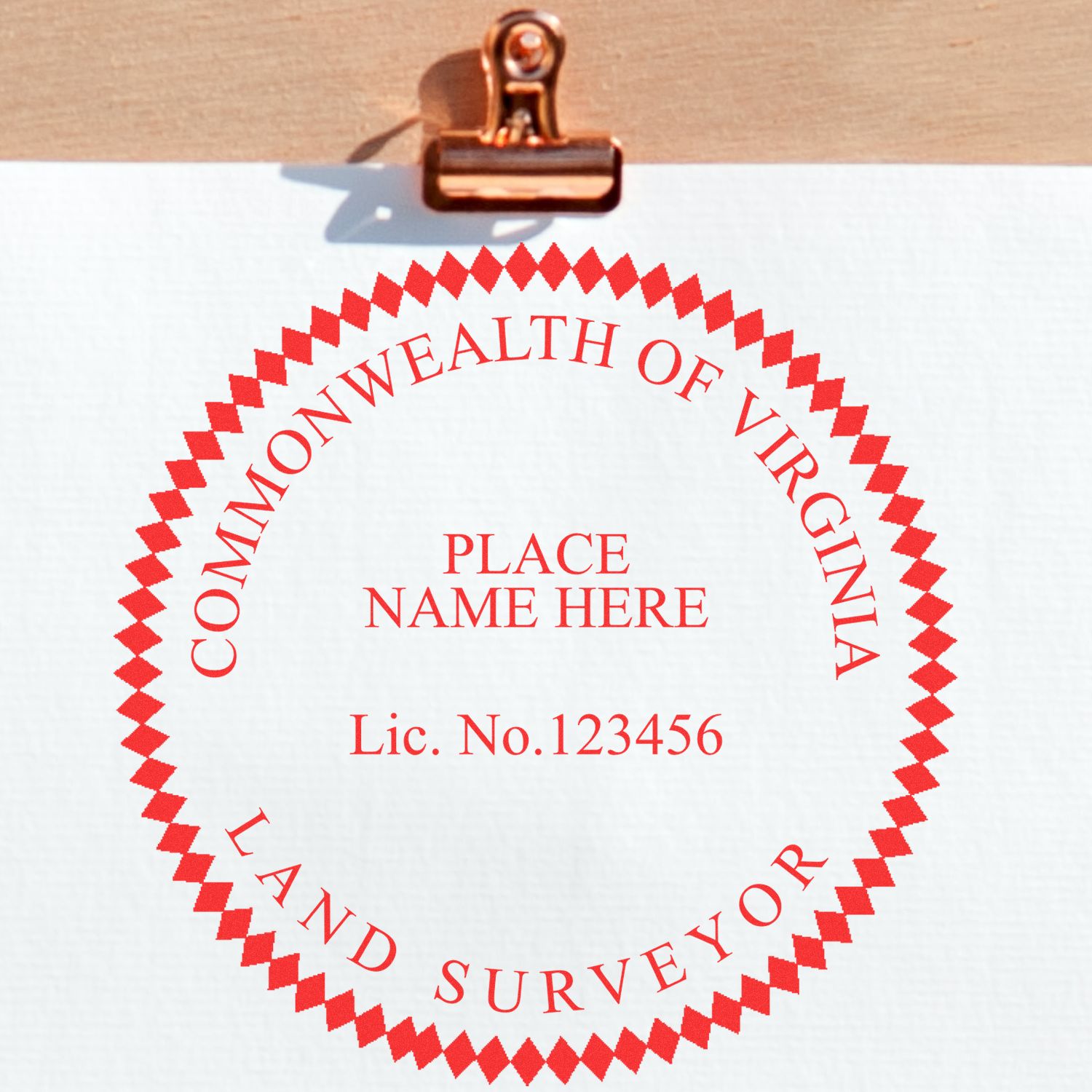 Digital Virginia Land Surveyor Stamp, Electronic Seal for VA Surveyor